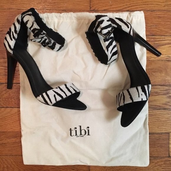 Tibi | Shoes | Tibi New York Zebra Calf Hair Black Off White Leather ...